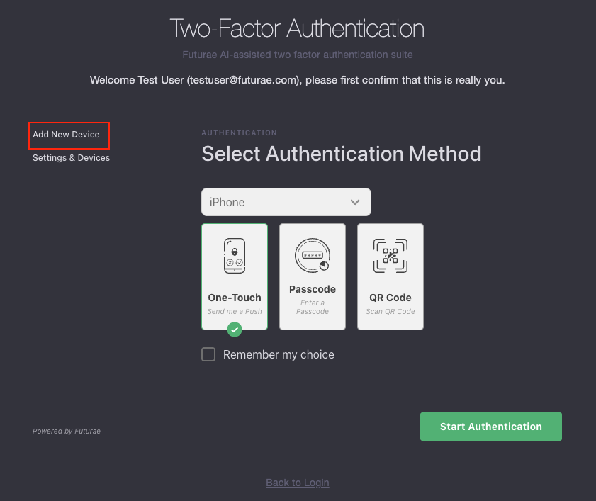 Managing 2FA for your Futurae Admin account – Futurae Support